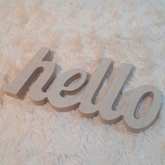 Other | Hello Wooden Sign 5x11 | Poshmark